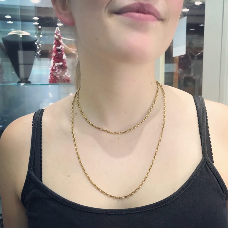 SOLD: Long Victorian anchor-link 18-carat gold chain | Karen Deakin ...