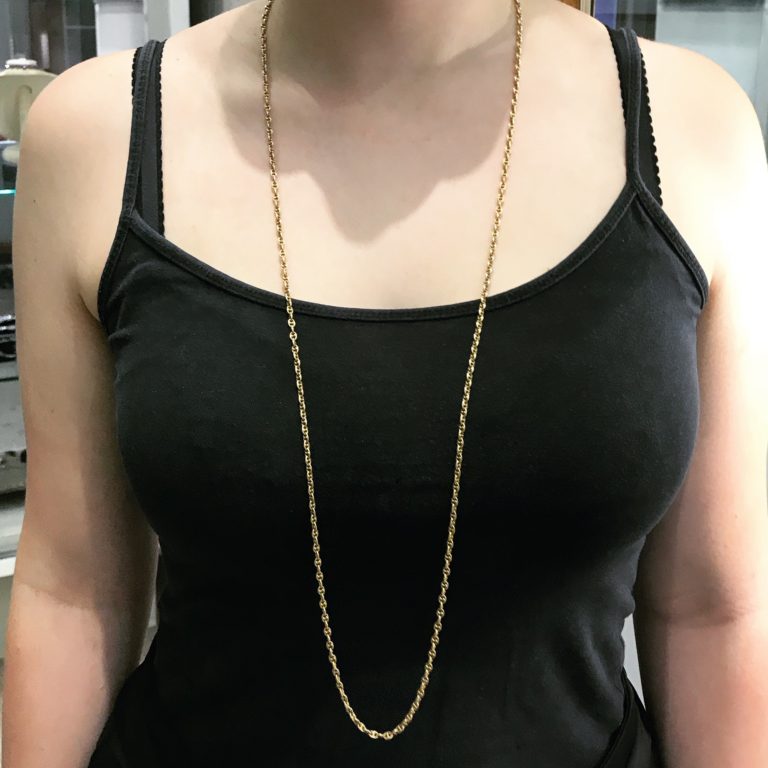 SOLD: Long Victorian anchor-link 18-carat gold chain | Karen Deakin ...