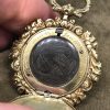SOLD: Georgian gold mourning locket with rose-cut diamond forget-me-not ...