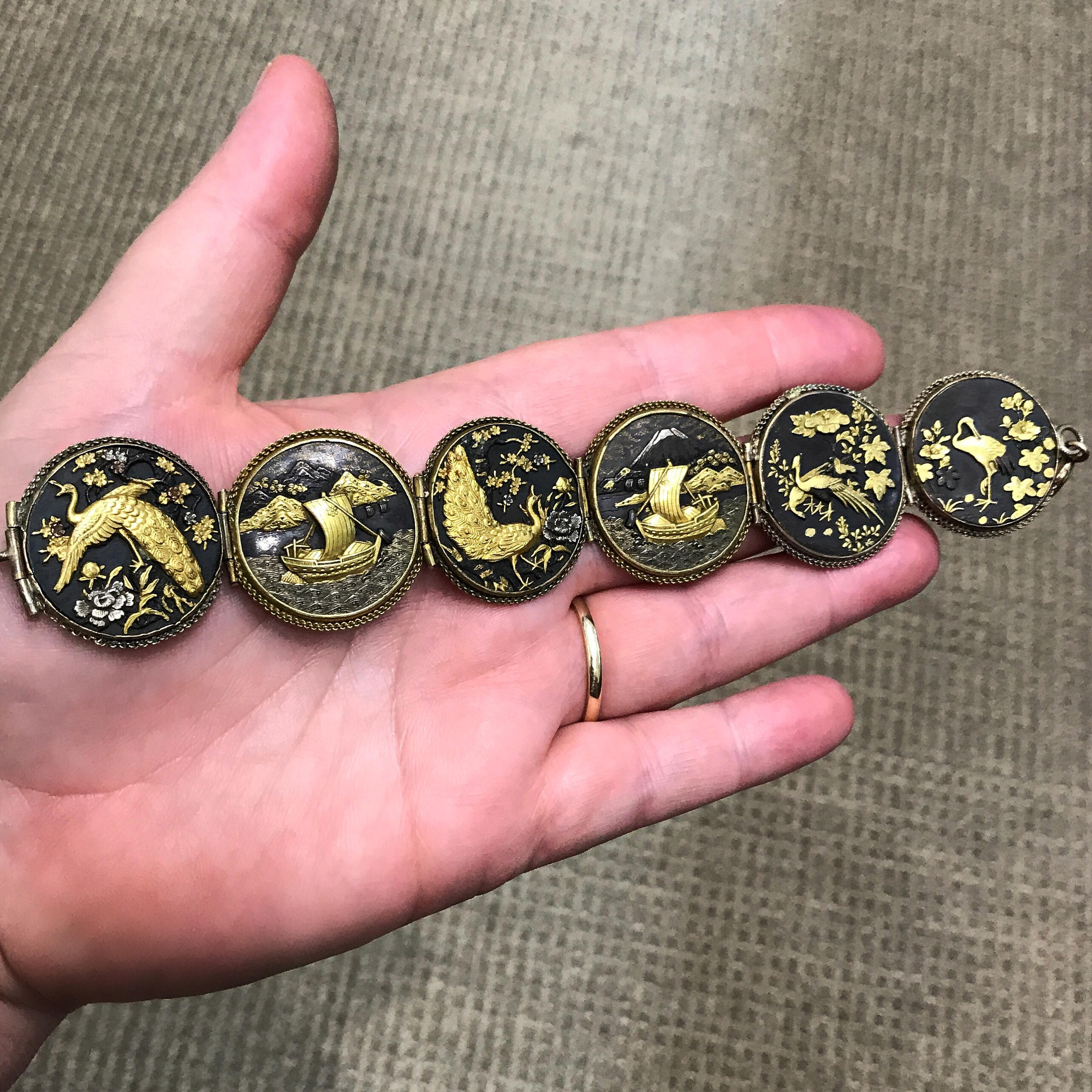 SOLD: Japanese shakudo bracelet, circa 1890 | Karen Deakin Antiques