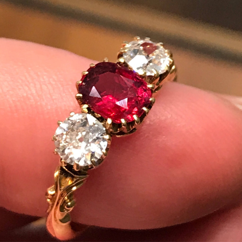 SOLD: Victorian ruby and diamond ring, circa 1880 | Karen Deakin Antiques