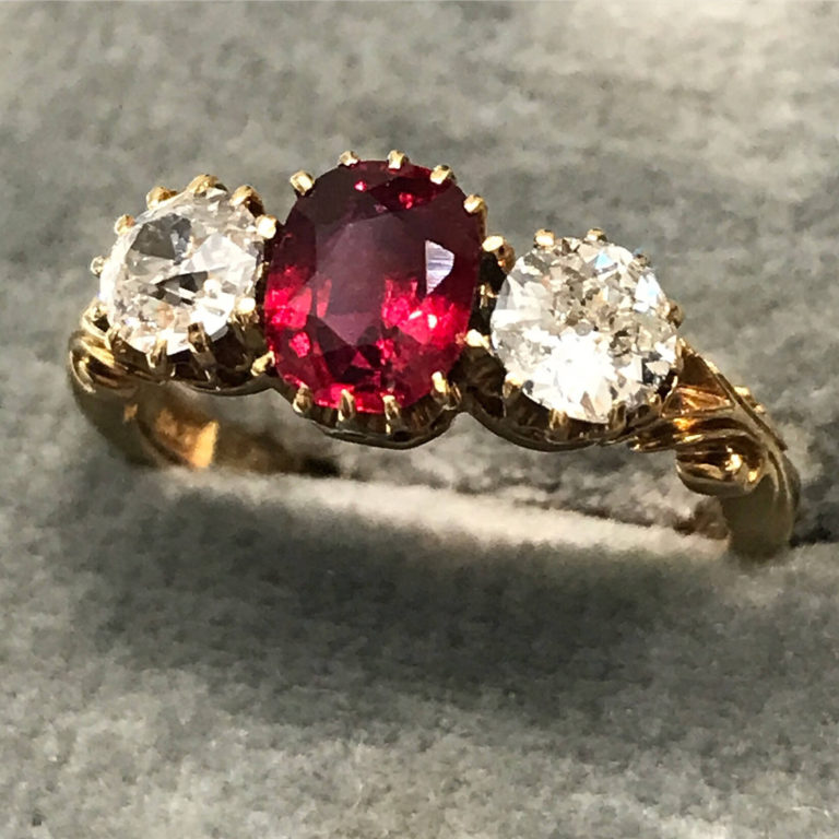 SOLD: Victorian ruby and diamond ring, circa 1880 | Karen Deakin Antiques