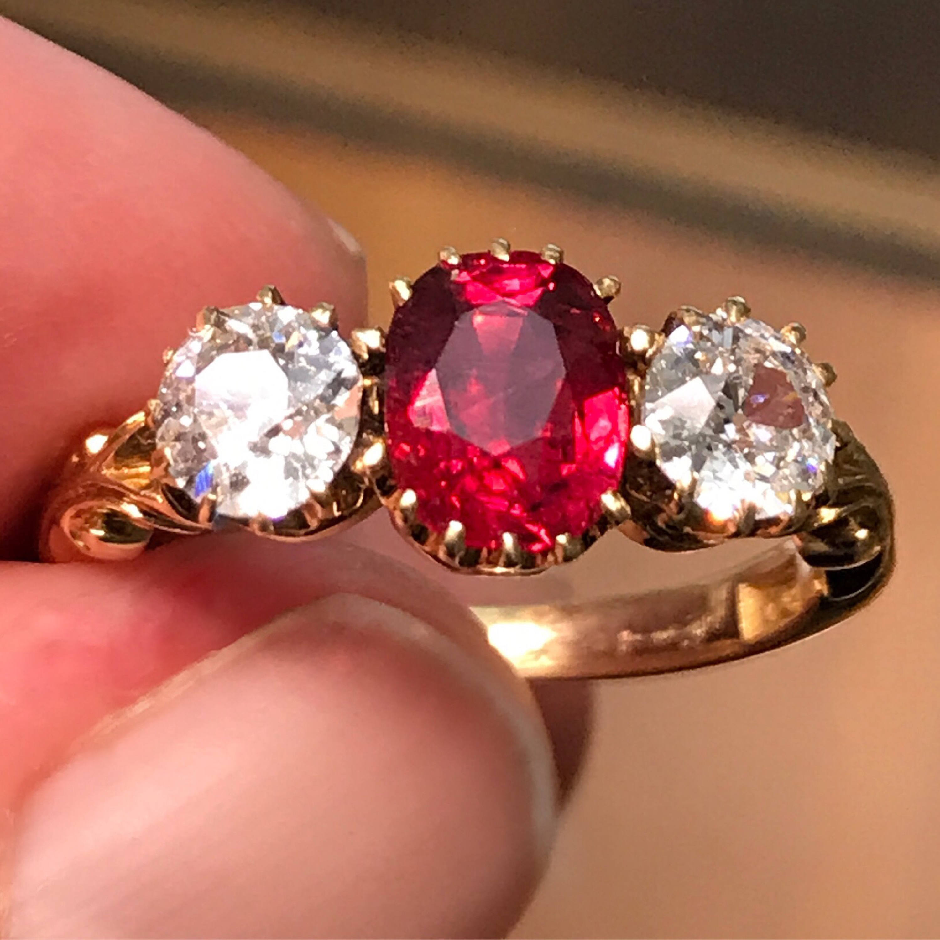 SOLD: Victorian ruby and diamond ring, circa 1880 | Karen Deakin Antiques