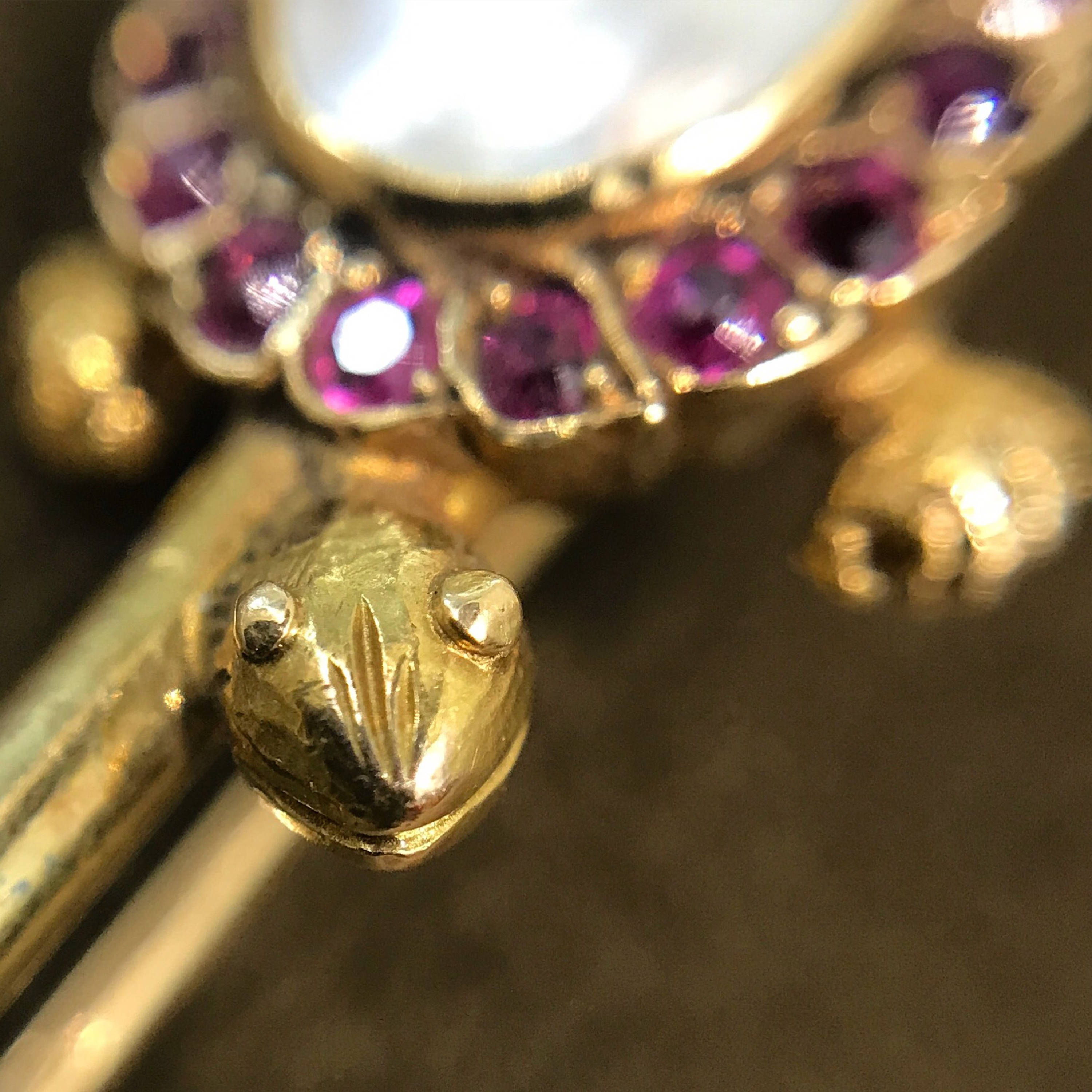 SOLD: Victorian ruby and pearl tortoise brooch, circa 1890 | Karen ...