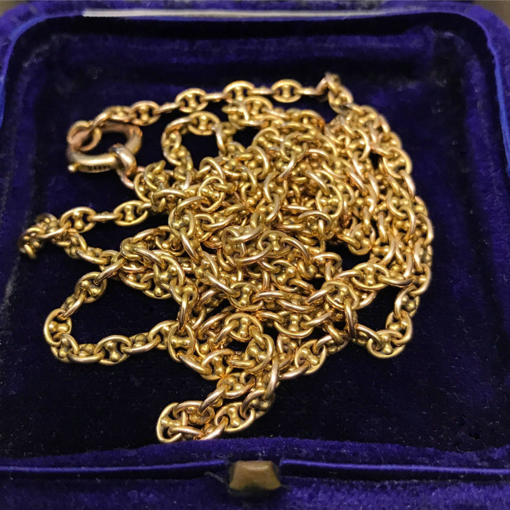SOLD: Long Victorian anchor-link 18-carat gold chain | Karen Deakin ...