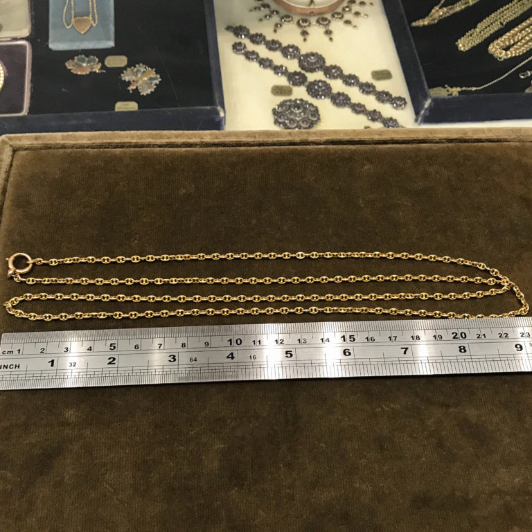 SOLD: Long Victorian anchor-link 18-carat gold chain | Karen Deakin ...