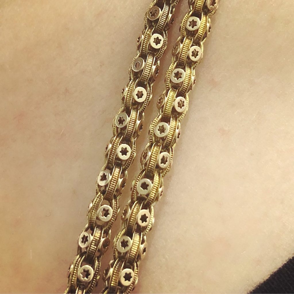 SOLD: Victorian gold guard chain, 64 1/2 inches, circa 1880 | Karen ...