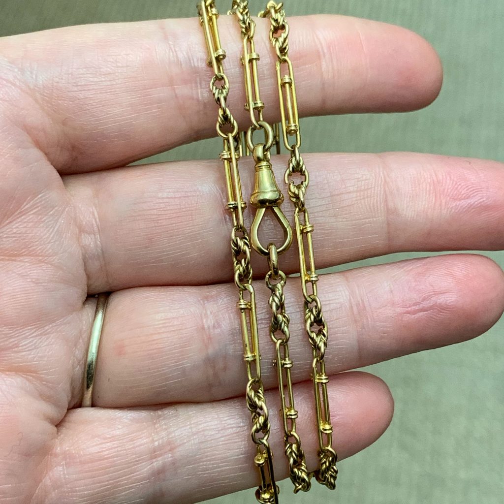 SOLD: Victorian 18-carat gold watch chain, 22 inches, circa 1890 ...