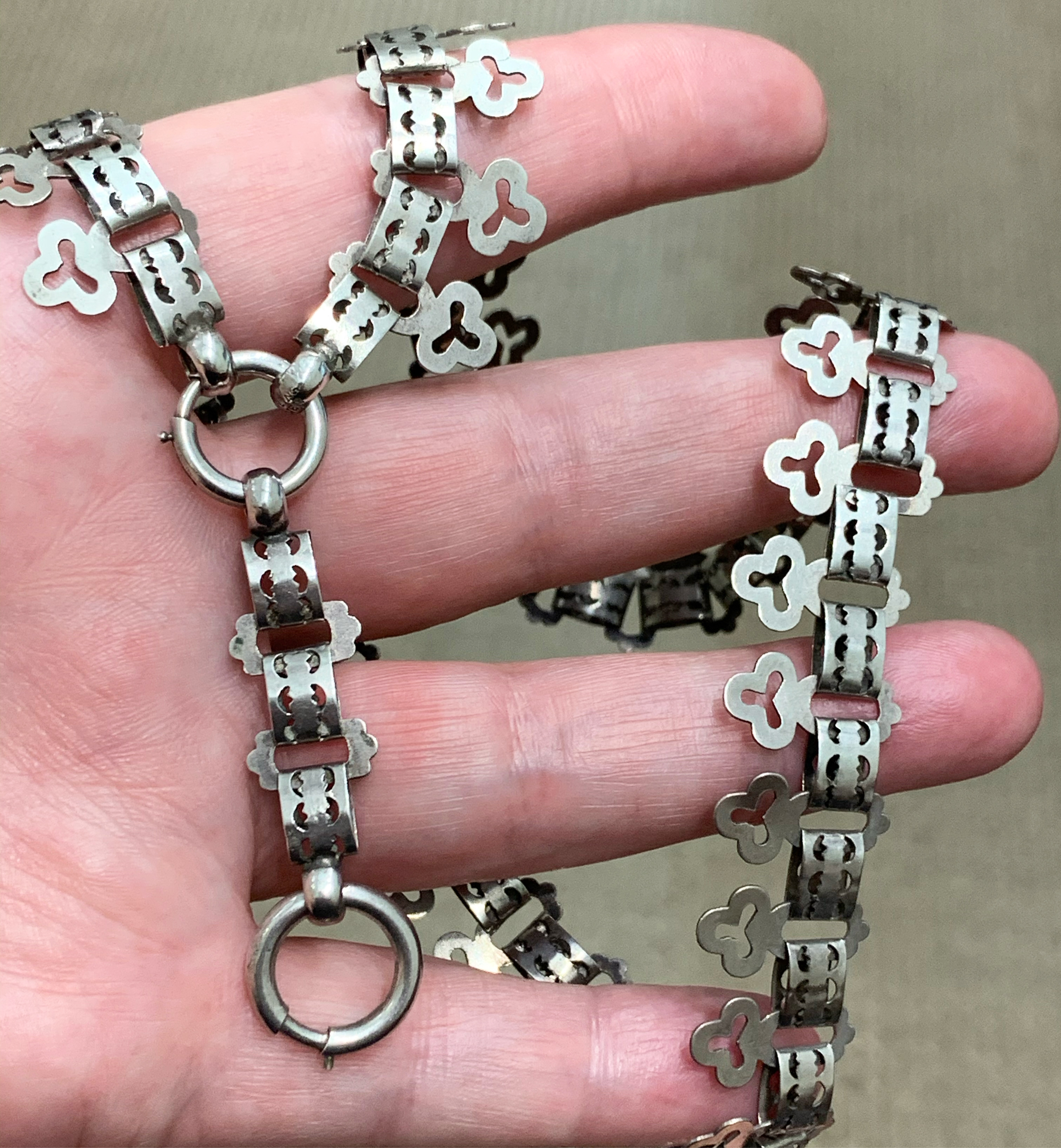 SOLD: Victorian sterling silver collar, reversible, circa 1890 | Karen ...