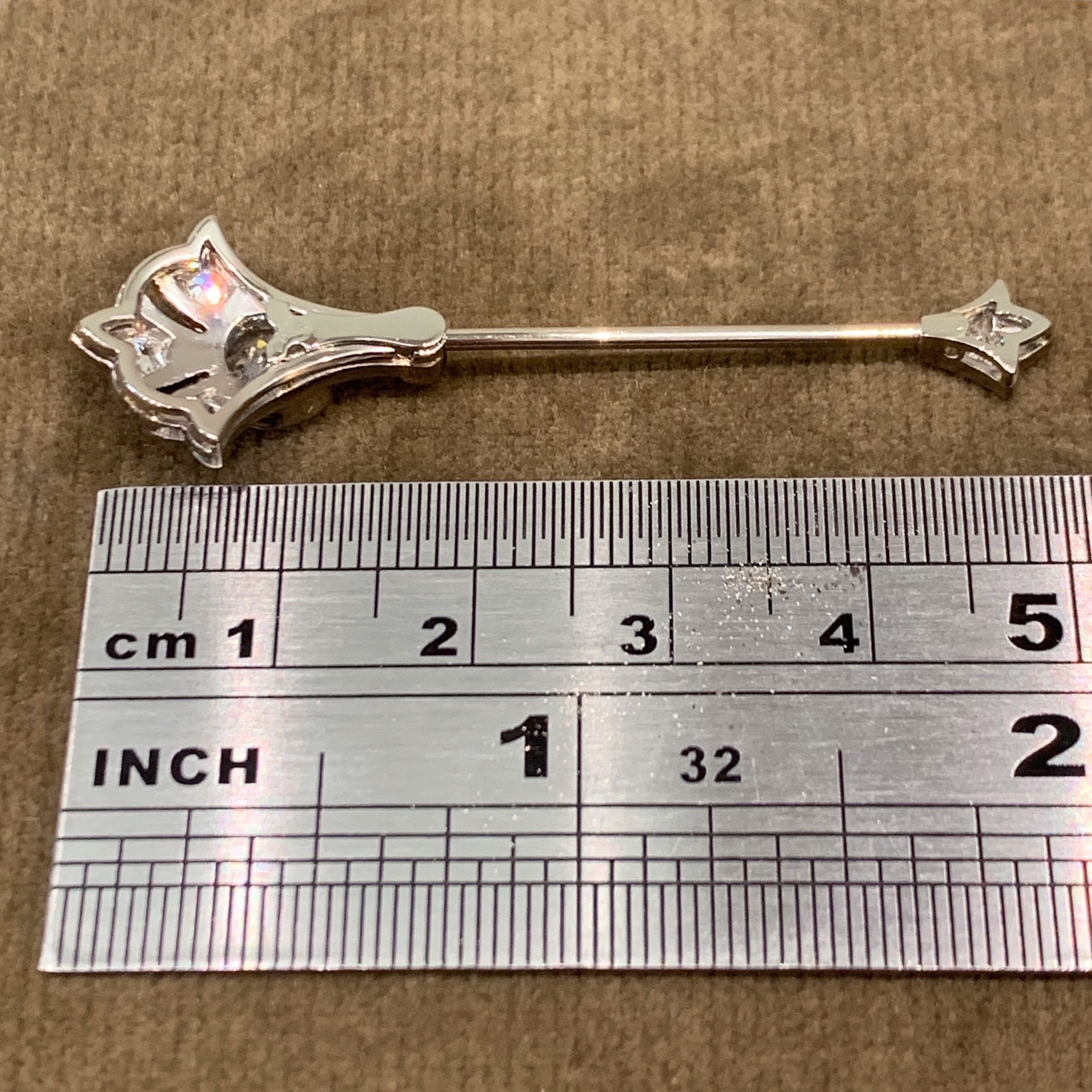 SOLD: Diamond jabot pin, circa 1920s | Karen Deakin Antiques