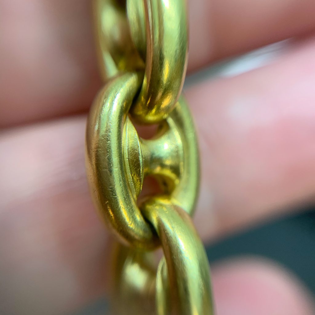 SOLD: Mid-Victorian 15-carat gold anchor-link necklace, 20 3/4 inches ...