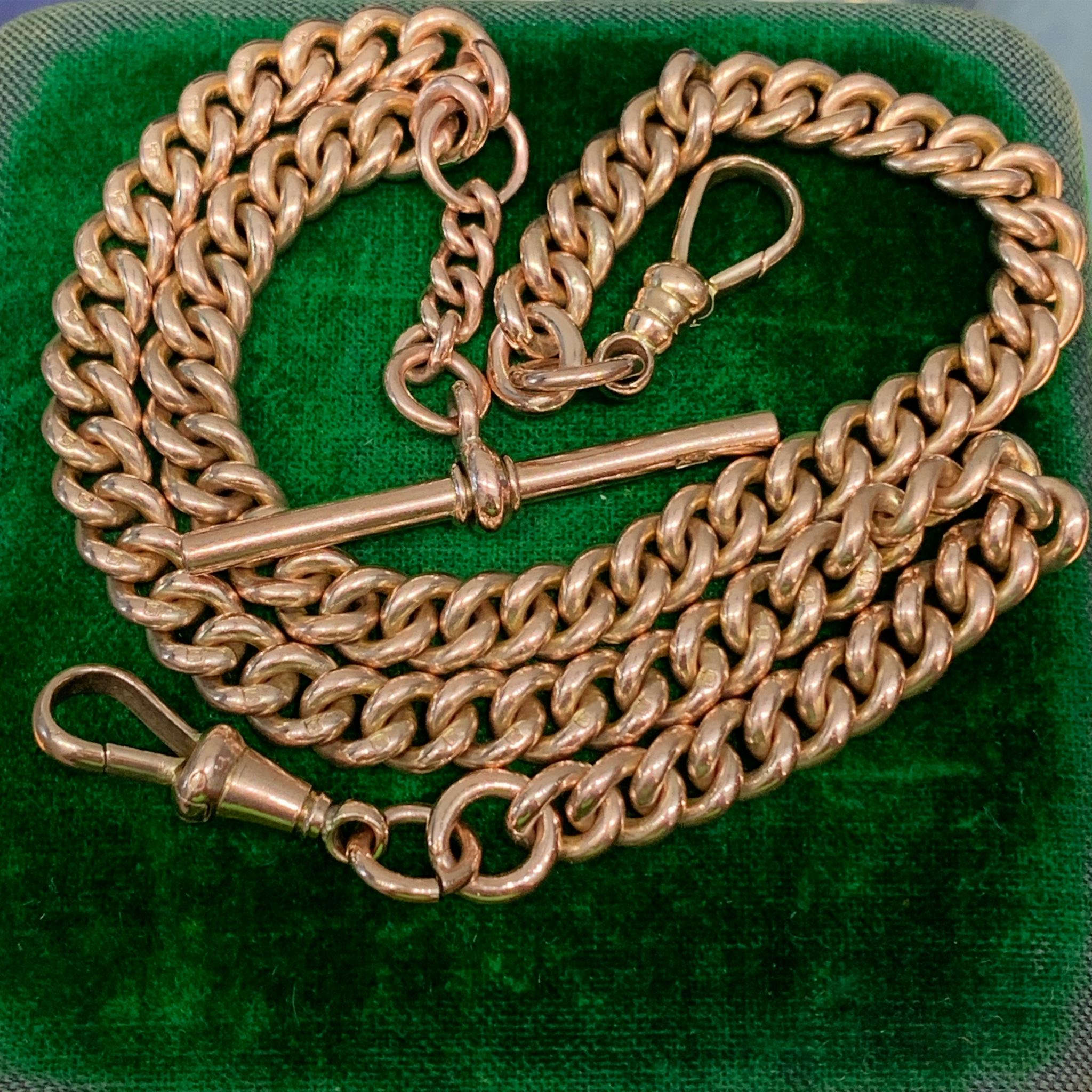SOLD: Victorian rose gold watch chain, 50 grams, circa 1900 | Karen ...