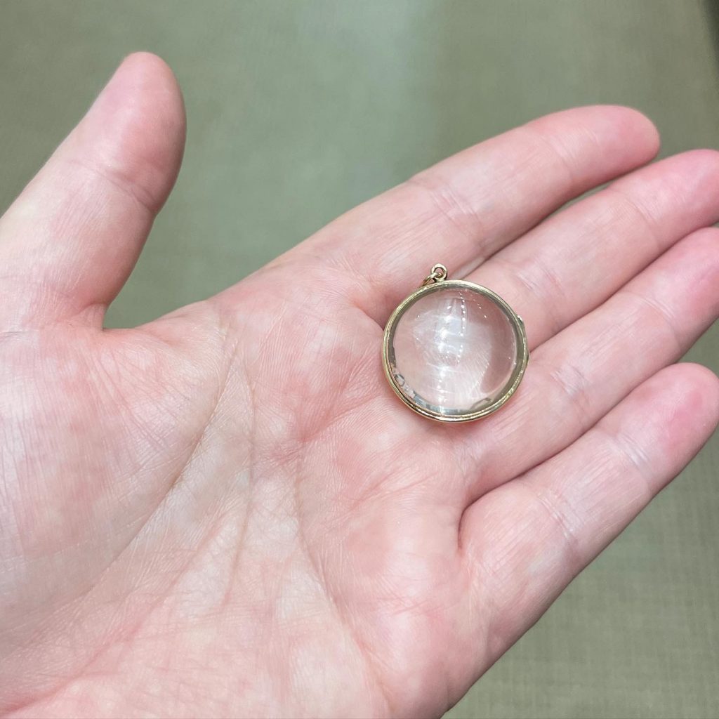 SOLD: Victorian rock crystal locket in 14-carat yellow gold, circa 1880 ...