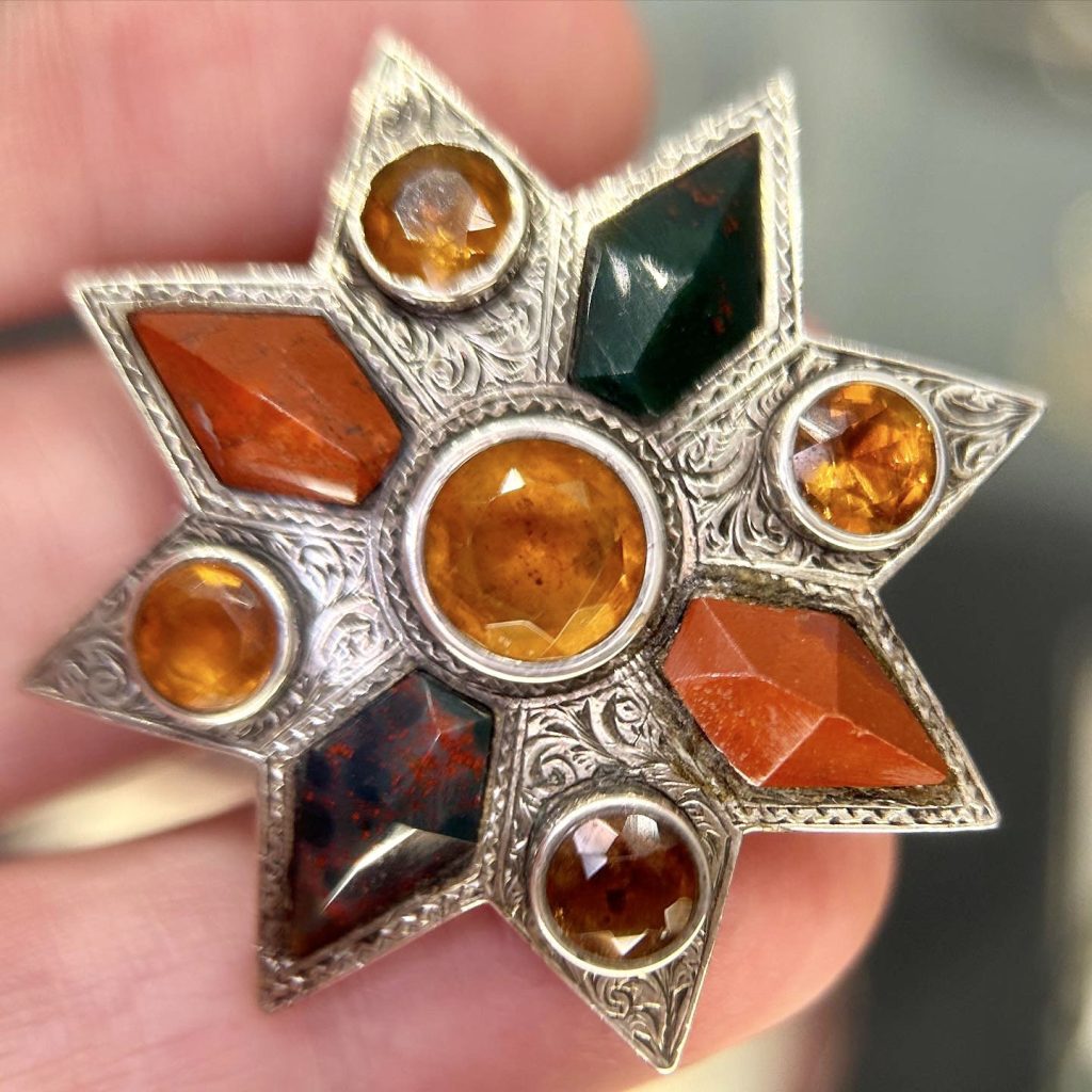 Scottish citrine, jasper and bloodstone star brooch, circa 1890 | Karen ...