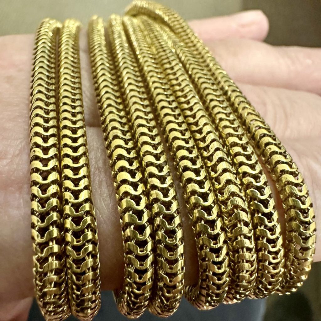 Mid-Victorian gold guard chain, brooch/pendant and bracelet set, circa ...