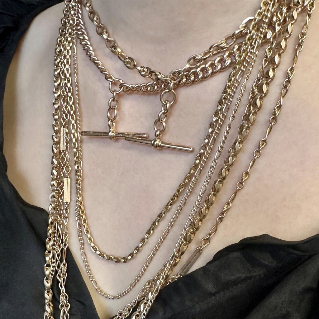 SOLD: Victorian rose gold tulip link chain, circa 1890 | Karen Deakin ...