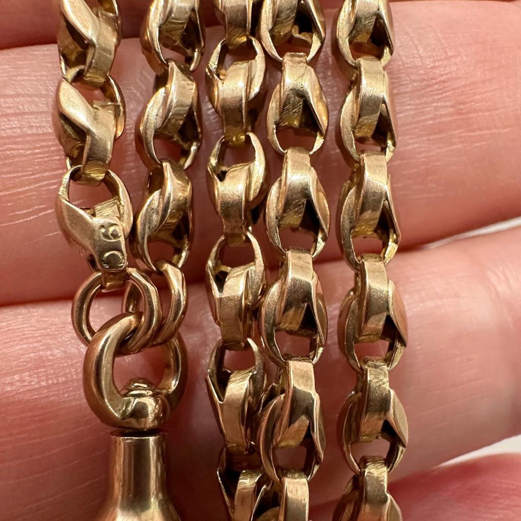 SOLD: Victorian rose gold tulip link chain, circa 1890 | Karen Deakin ...