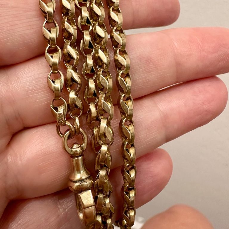 SOLD: Victorian rose gold tulip link chain, circa 1890 | Karen Deakin ...