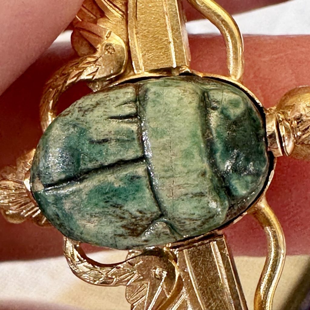 Egyptian Revival scarab brooch, circa 1880 | Karen Deakin Antiques