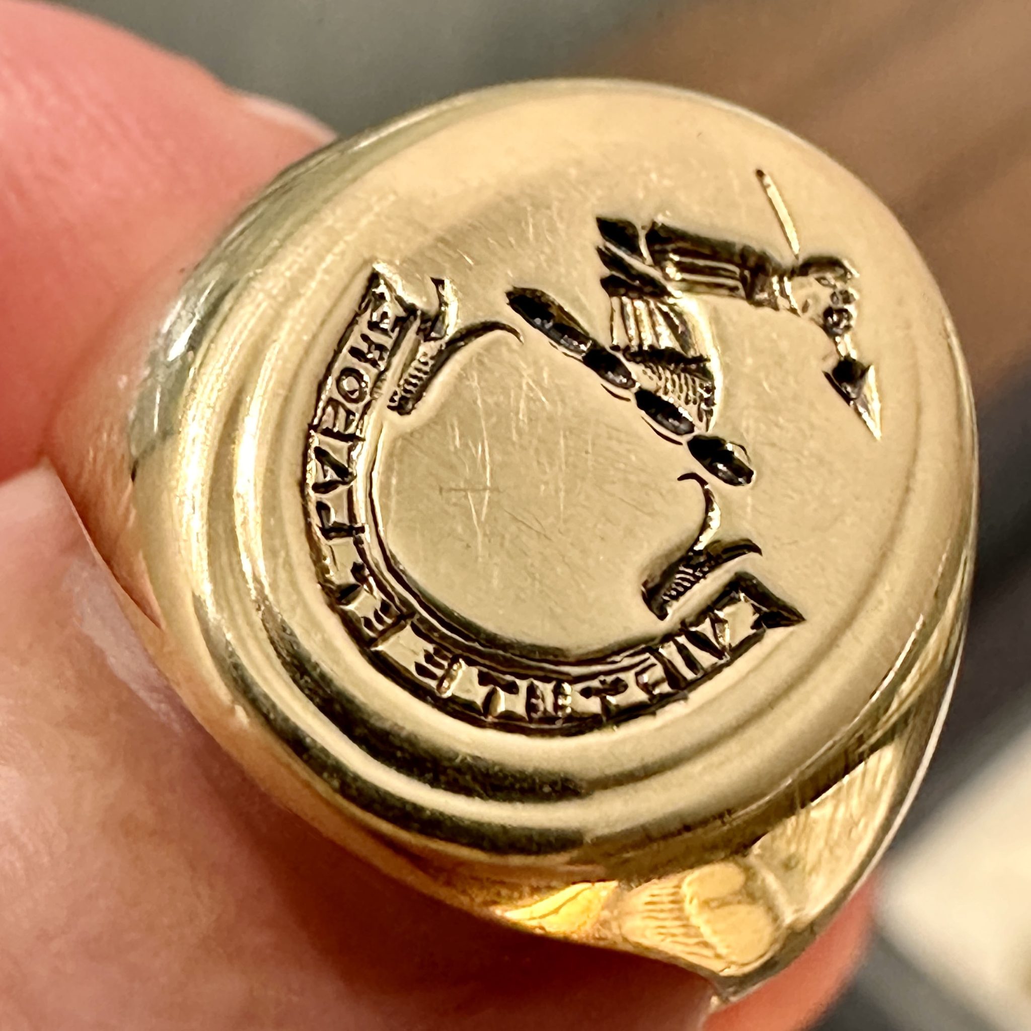 Victorian gold signet ring, circa 1900 | Karen Deakin Antiques