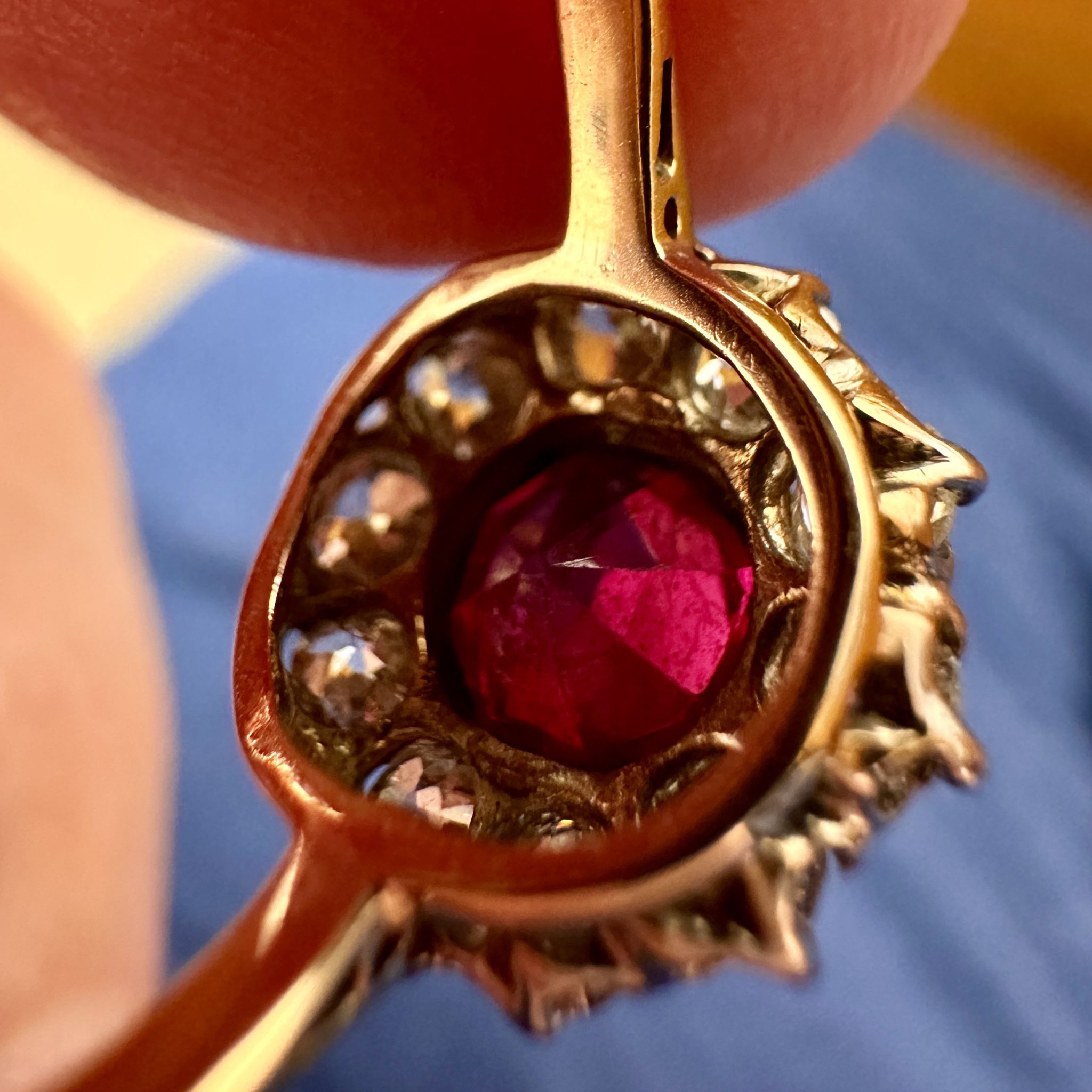Ruby and diamond cluster ring, circa 1930 | Karen Deakin Antiques