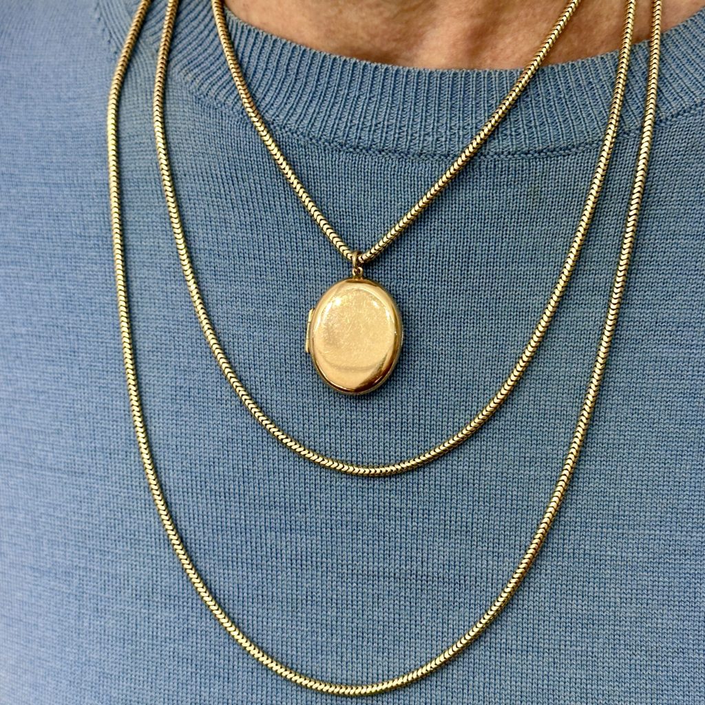 SOLD: Victorian Brazilian/snake link guard chain, circa 1900 | Karen ...
