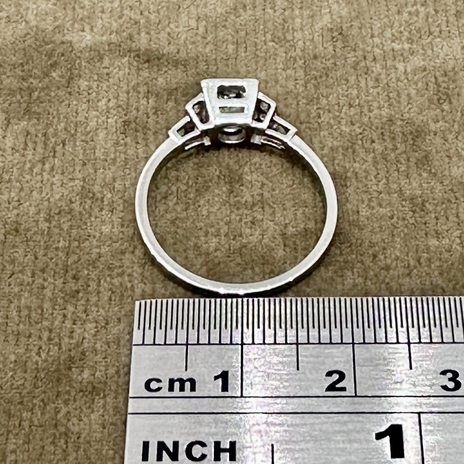 Art Deco square set diamond ring, circa 1930 | Karen Deakin Antiques